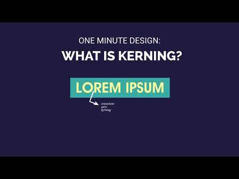 One Minute Design: What is Kerning?