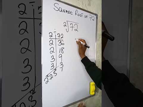 How to Find the Square Root of 72. #creatorstudio #shortsviral