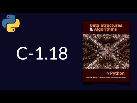 Solution to Data Structures and Algorithms in Python C-1.18