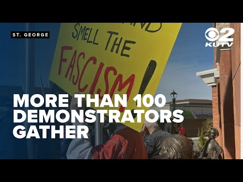 Demonstration held in St. George as part of national 50501 movement on President's Day