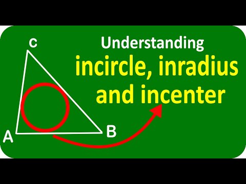 What are Incenter, incircle and inradius