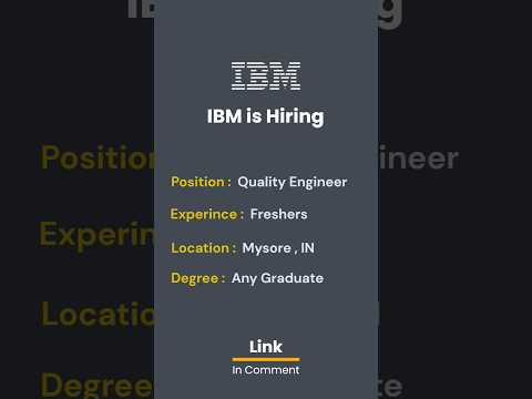 IBM Off Campus Hiring For Freshers #job #shorts #freshers
