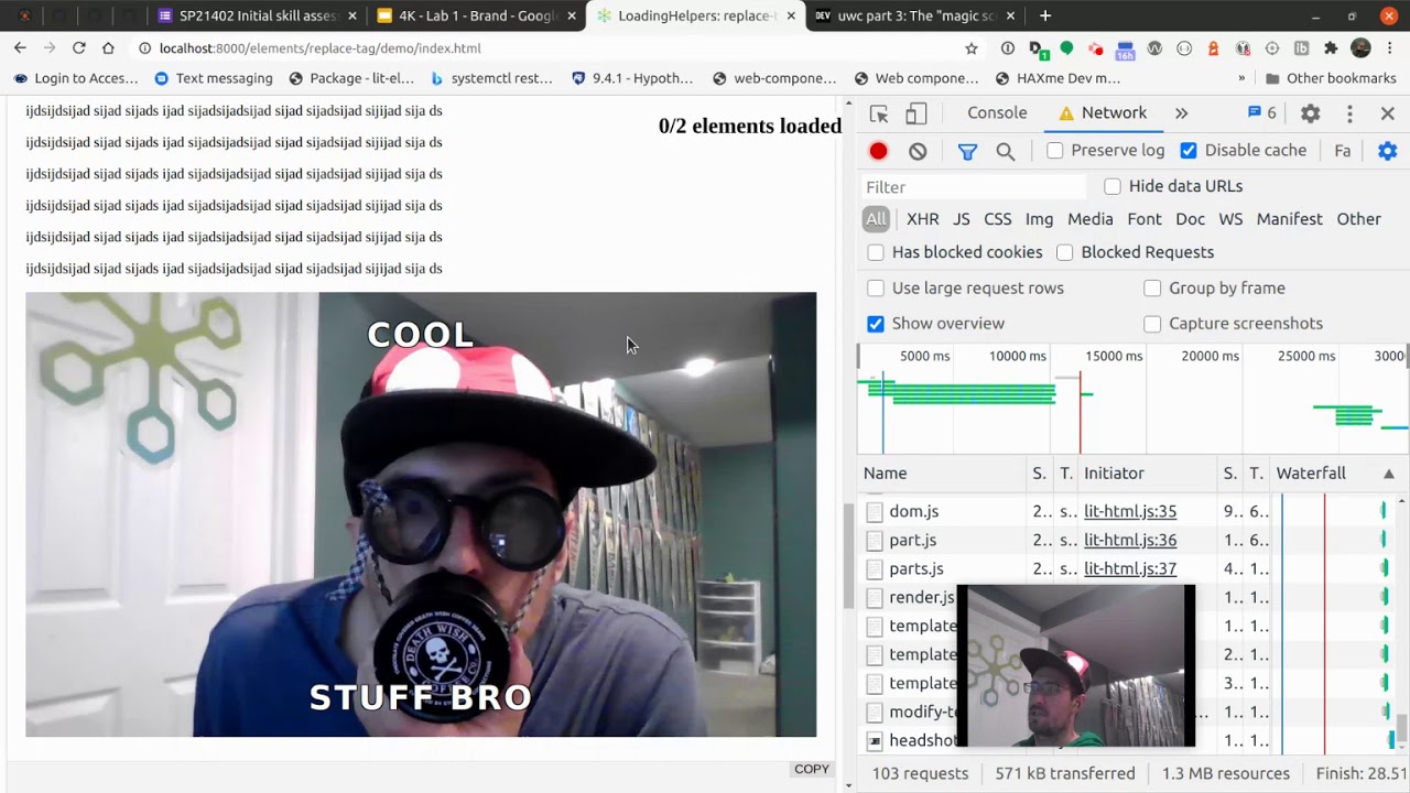 Lazy loading web components based on device specs!