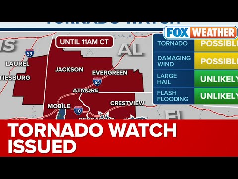Tornado Watch Issued For Southern U.S.