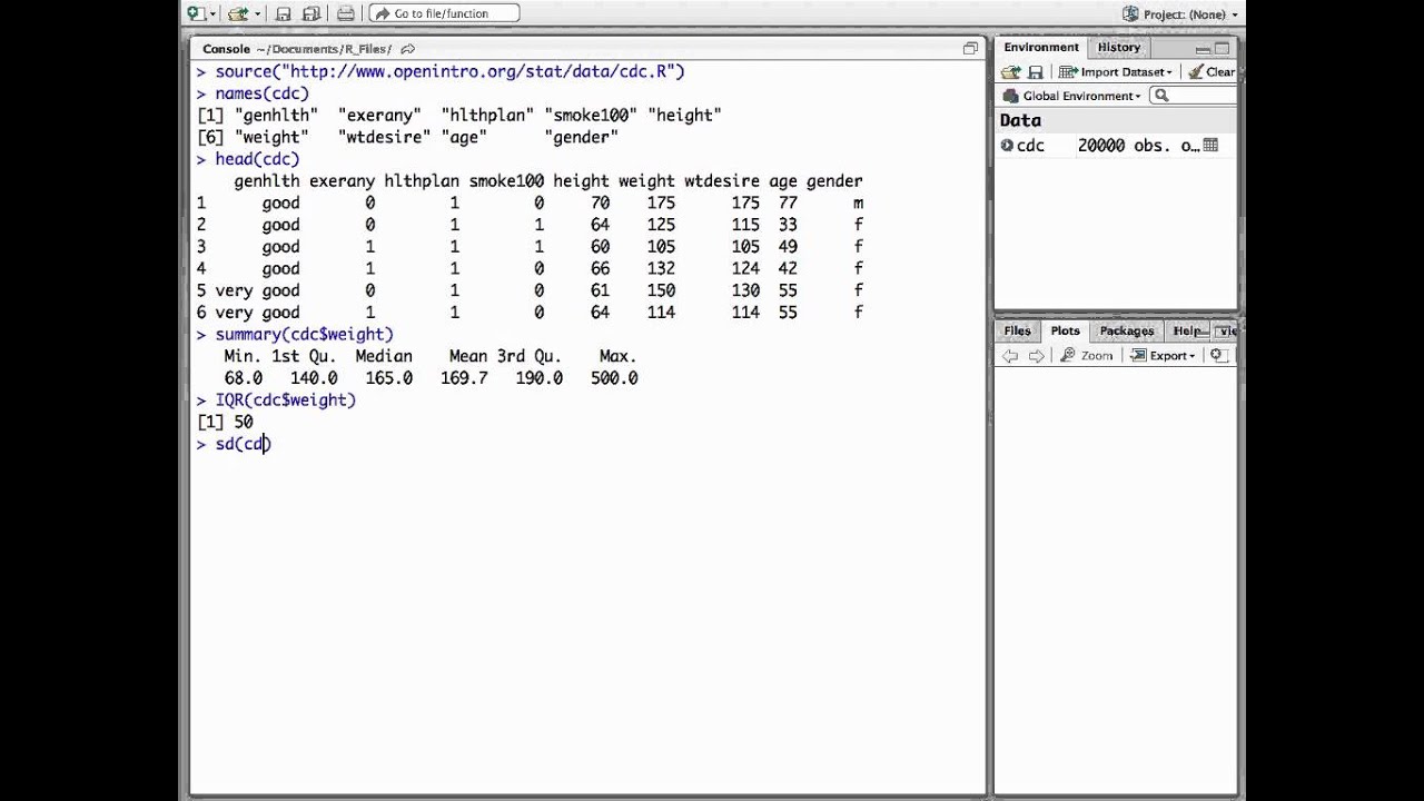Lab 1, Introduction to Data
