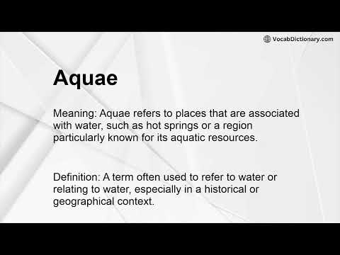 Aquae Meaning