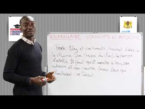 Leçon 50 Vocabulaire Synonyme et antonyme