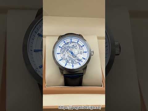 PAGANI DESIGN PD1638 Skeleton Men's Automatic Watches 43mm Stainless Steel Mechanical Wrist Watches
