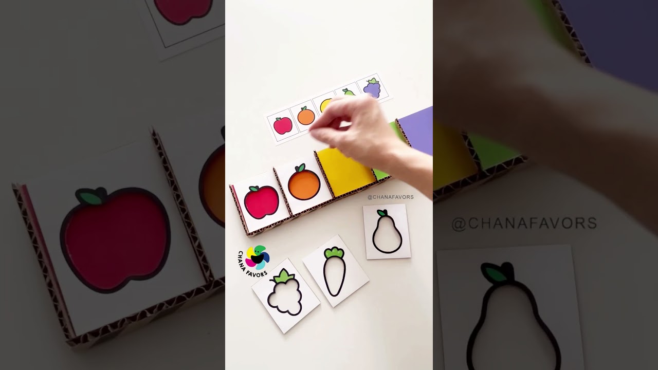 Kids Activity 🧩 | Fruit and Veggie Shapes #printables #chanafavors #kidsactivities #earlylearning