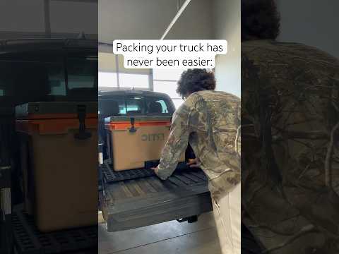 Never struggle with organizing your truck bed again, with Tmat! #trucktech #yardtrucks #truck #pack