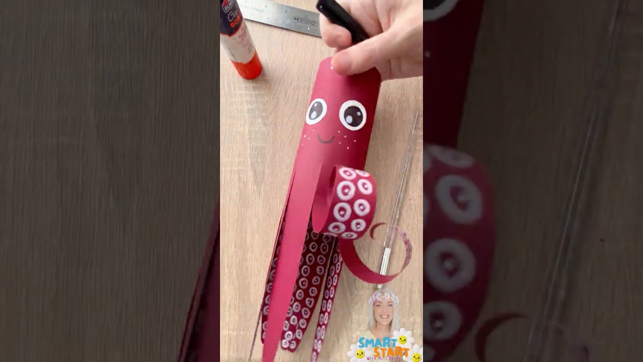 Construction Paper Octopus 🐙 | Easy Ocean Animal Craft for Kids