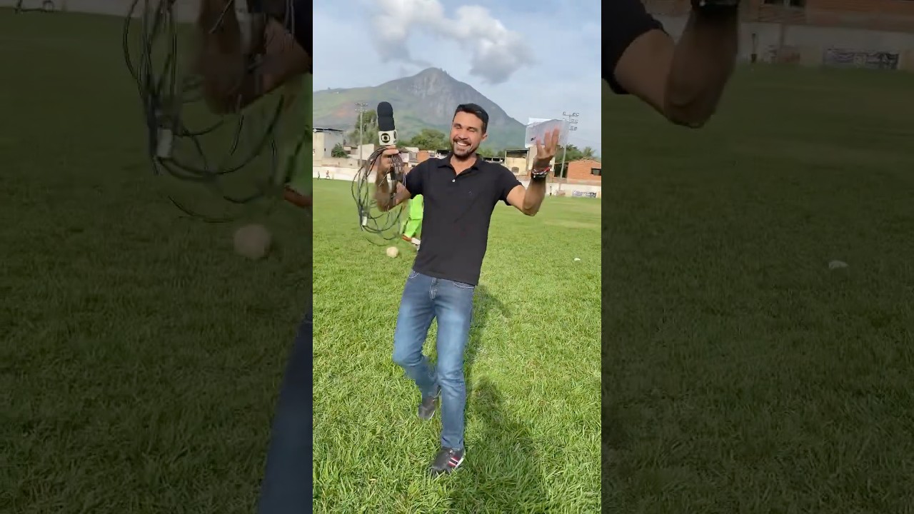 Repórter leva caneta de jogador #intertv #globominas #globo #governadorvaladares #mg  #reporter
