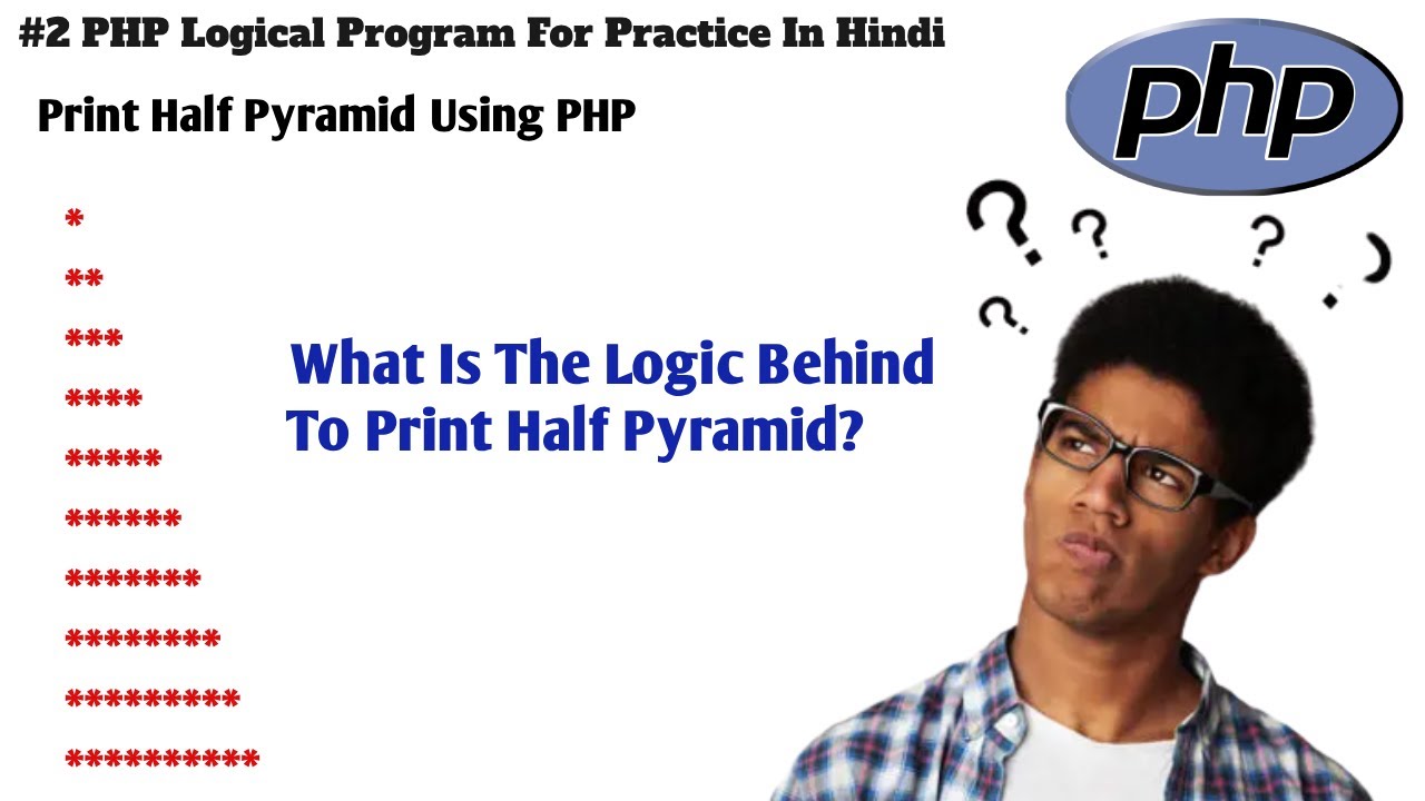 #2 PHP Programs For Printing Pyramid Patterns | Logic Behind Print Half Pyramid Using PHP
