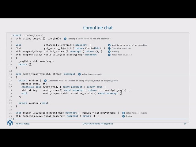 C++Online 2024 recording of my talk "C++20’s Coroutines for Beginners" is available - Andreas ...