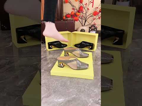 #Square head mesh thick heel sandals #Soft sole and soft surface #shortsfeed