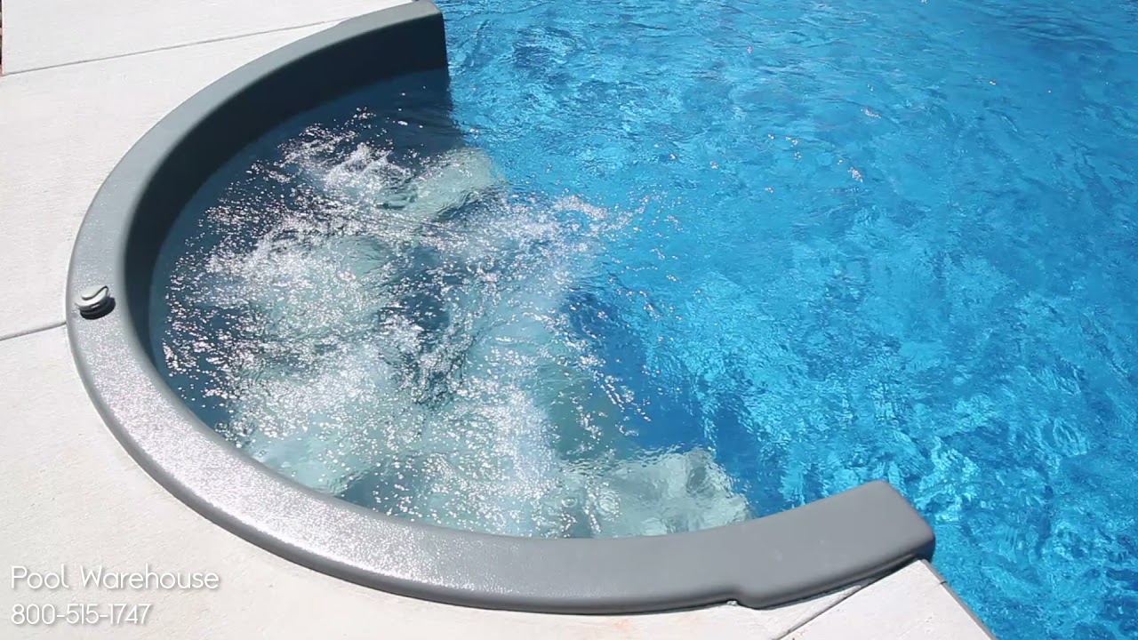 16 x 32 Rectangle Swimming Pool with In Pool Spa From Pool Warehouse