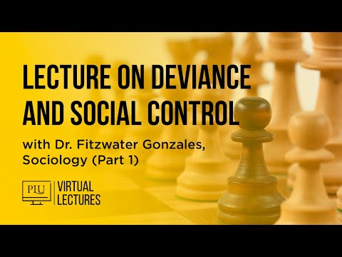 Lecture on Deviance and Social Control with Dr. Fitzwater Gonzales, Sociology (Part 1)