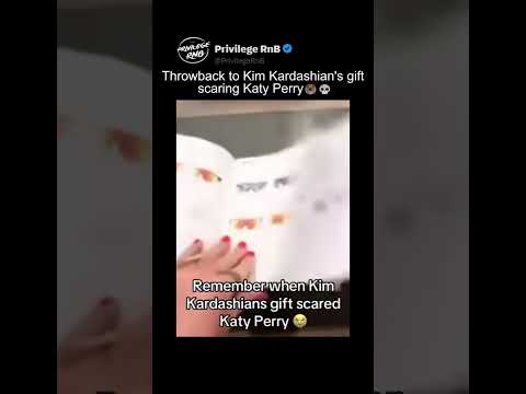 Throwback to Kim Kardashian's gift scaring Katy Perry😭💀