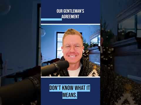 Do you agree to our gentleman's agreement? Comment below #mfm #agreementwithoutborders