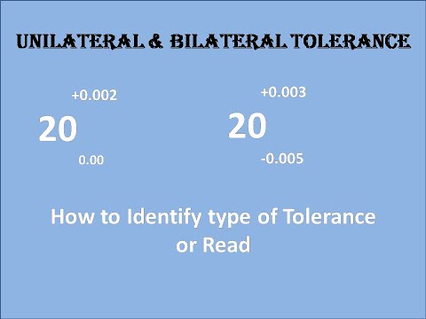 Unilateral and Bilateral tolerance System.
