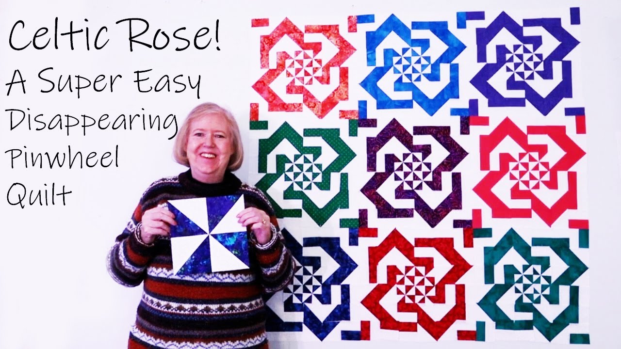 Celtic Rose, A Disappearing Pinwheel Quilt Tutorial