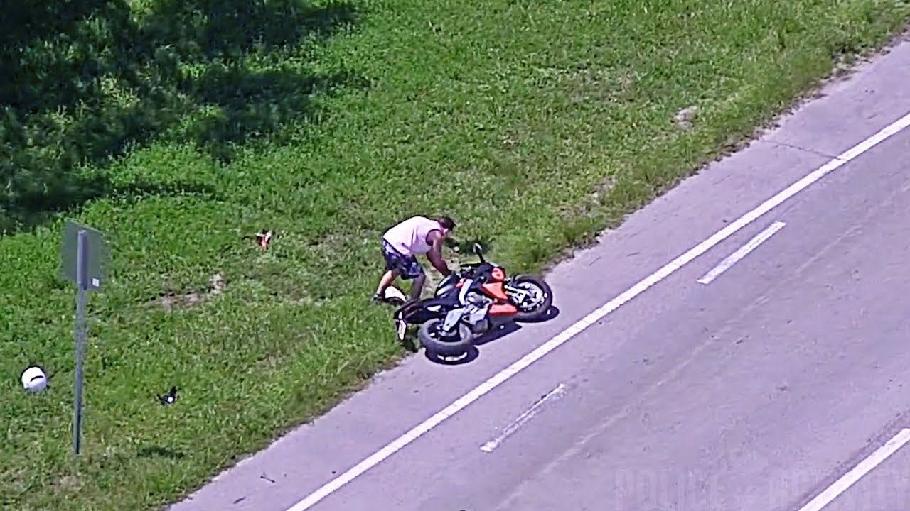 High Speed Motorcycle Chase Ends in Crash in Vero Beach, Florida
