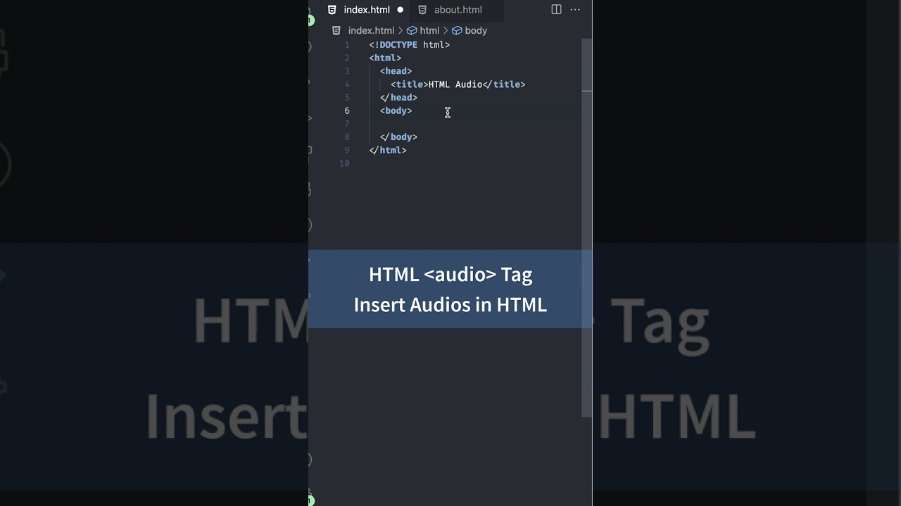 Insert Audios in HTML, audio Tag  | HTML Tutorial for Beginners #html