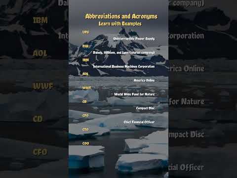 Abbreviations and Acronyms Lesson 4