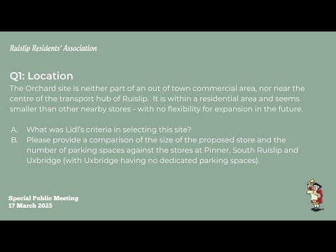 Q1: Location – The Orchard special meeting questions | Ruislip ...