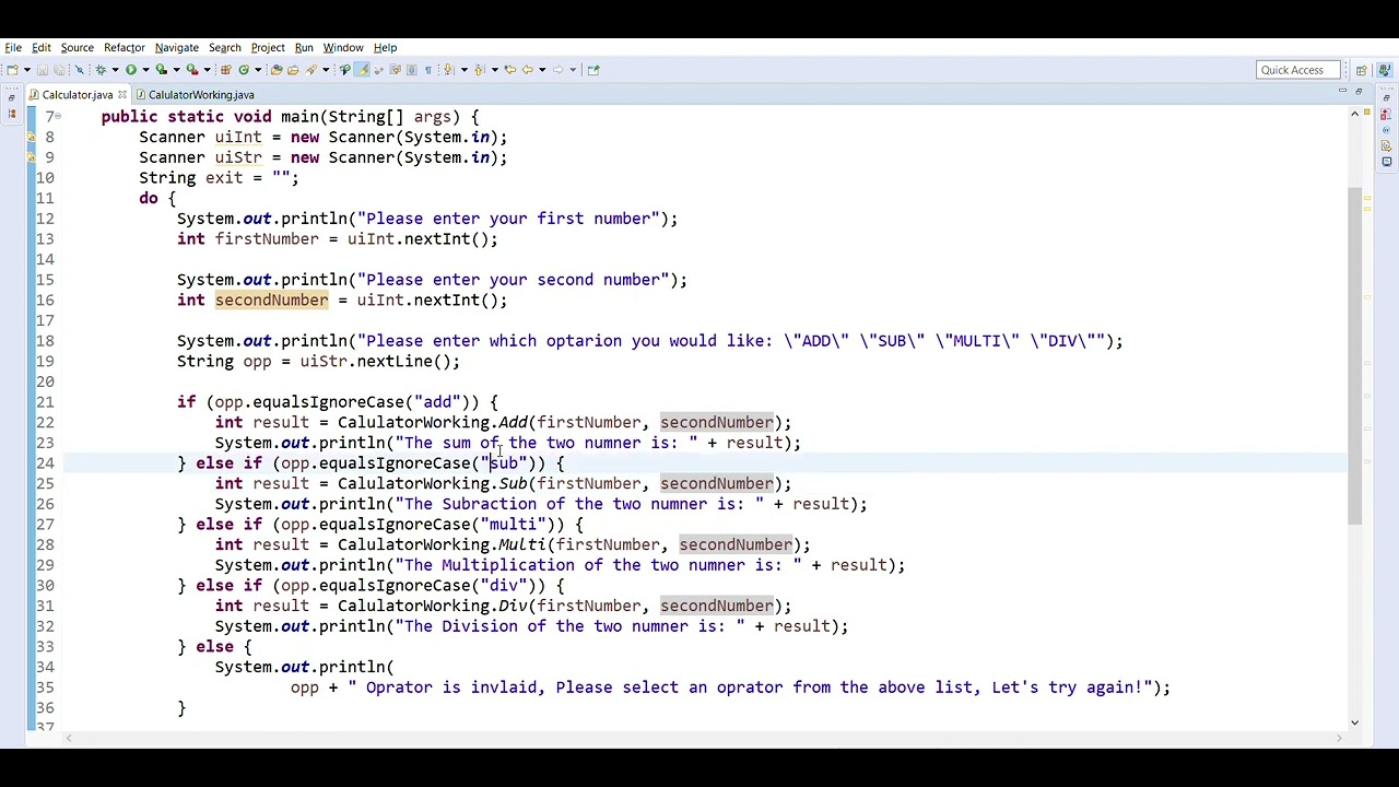 JAVA  Calculator
