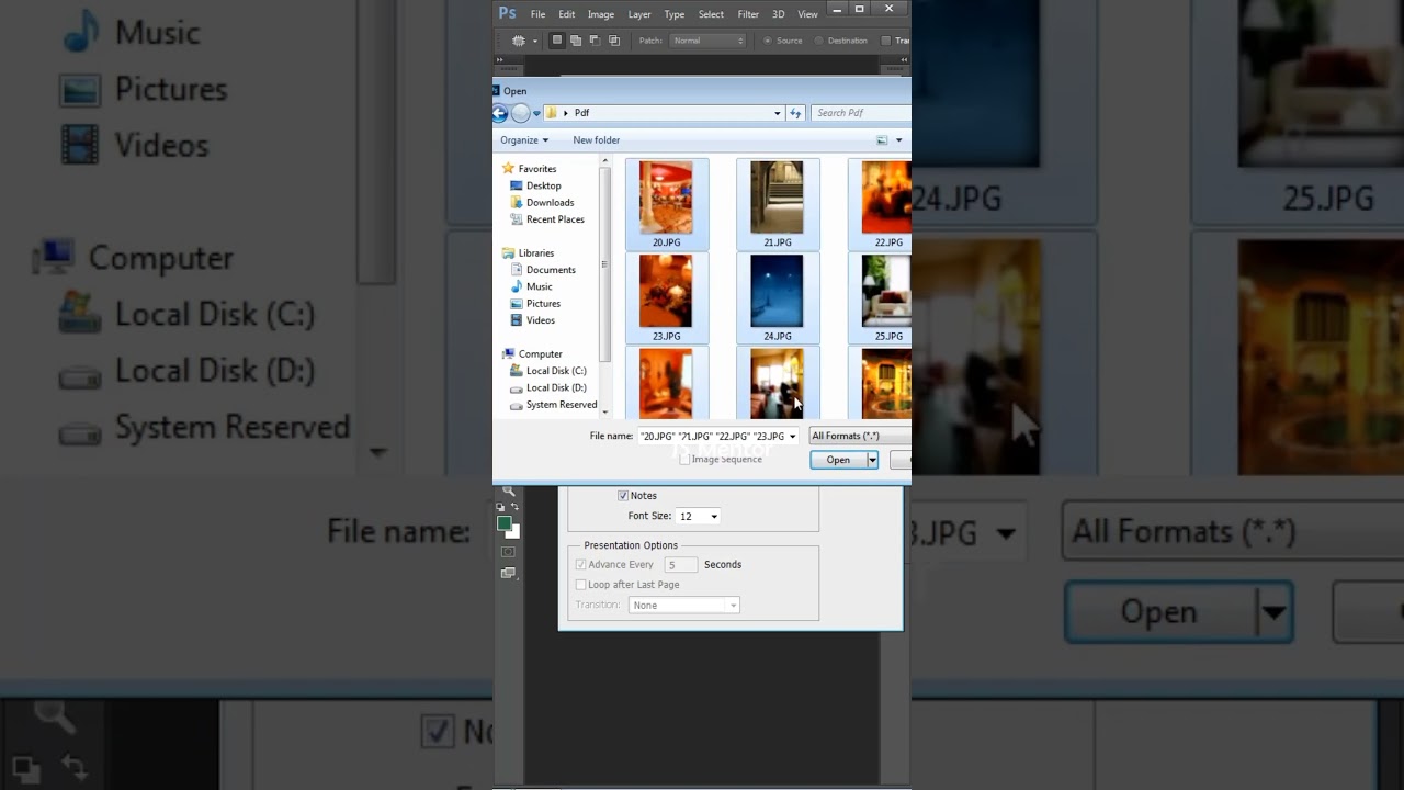 How to make pdf file in Adobe Photoshop | Export Multiple images as Pdf #photoshoptutorial