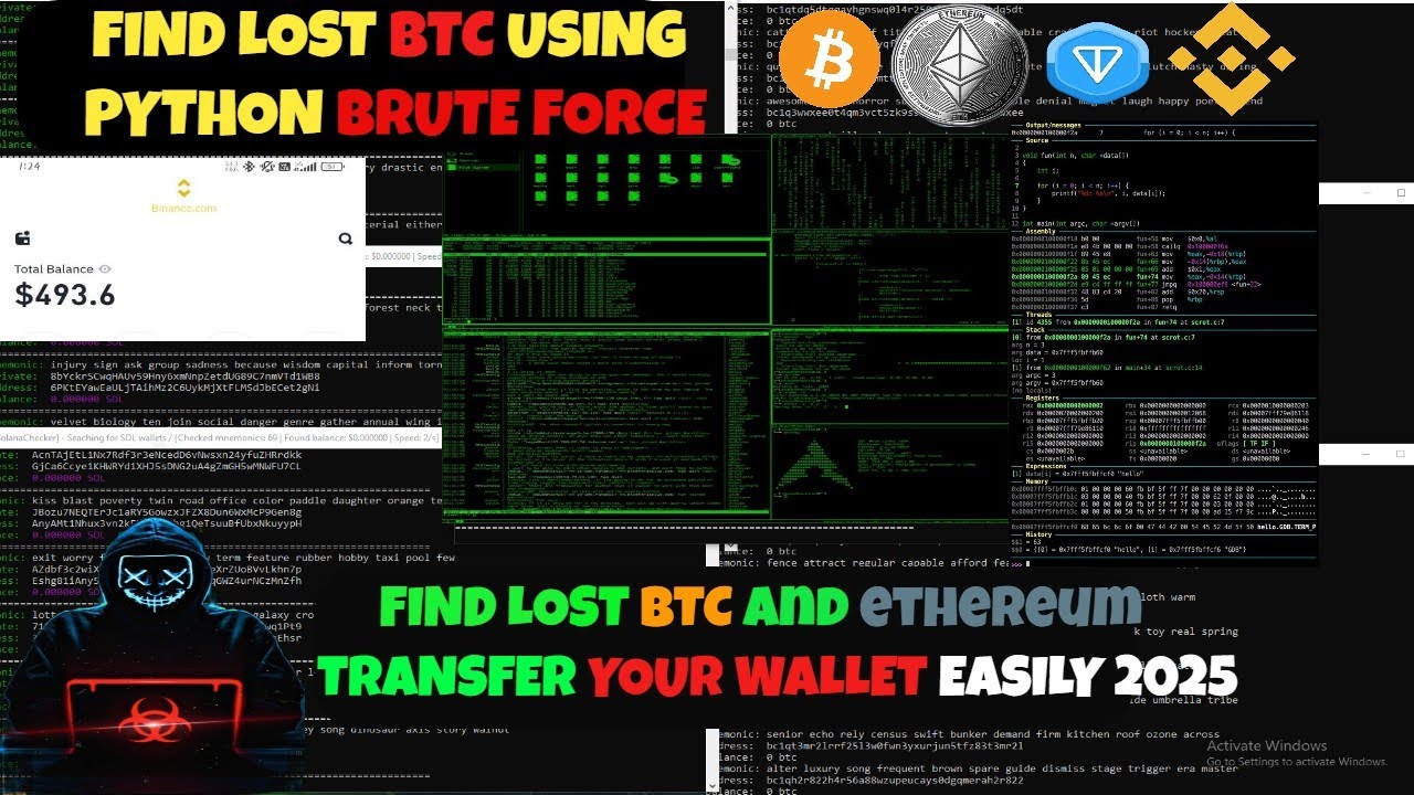 Find lost Crypto currency wallet || Earn Free Bitcoin Using brute force Find Lost Wallets