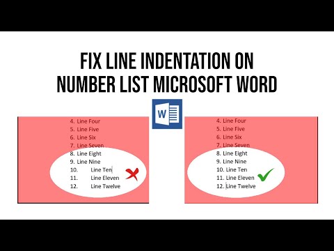 Fix Numbered List Line Indentation On Microsoft Word