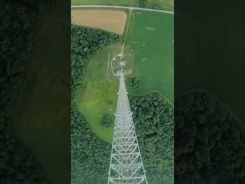 Jumping the tallest antenna in the world #shorts