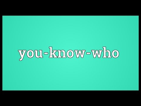 You-know-who Meaning