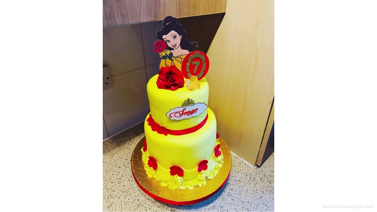 Disneys Belle Cake Design Images | Disneys Belle Birthday Cake Ideas