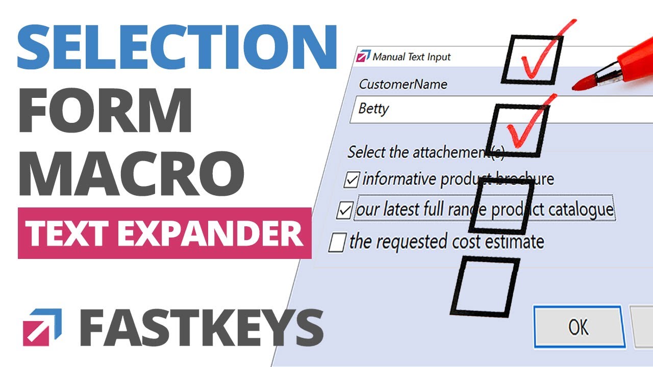 Selection Forms - Text Expander - Streamline workflow and boost productivity [FastKeys Tutorial]