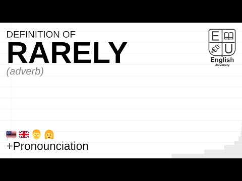 RARELY meaning, definition & pronunciation | What is RARELY? | How to say RARELY