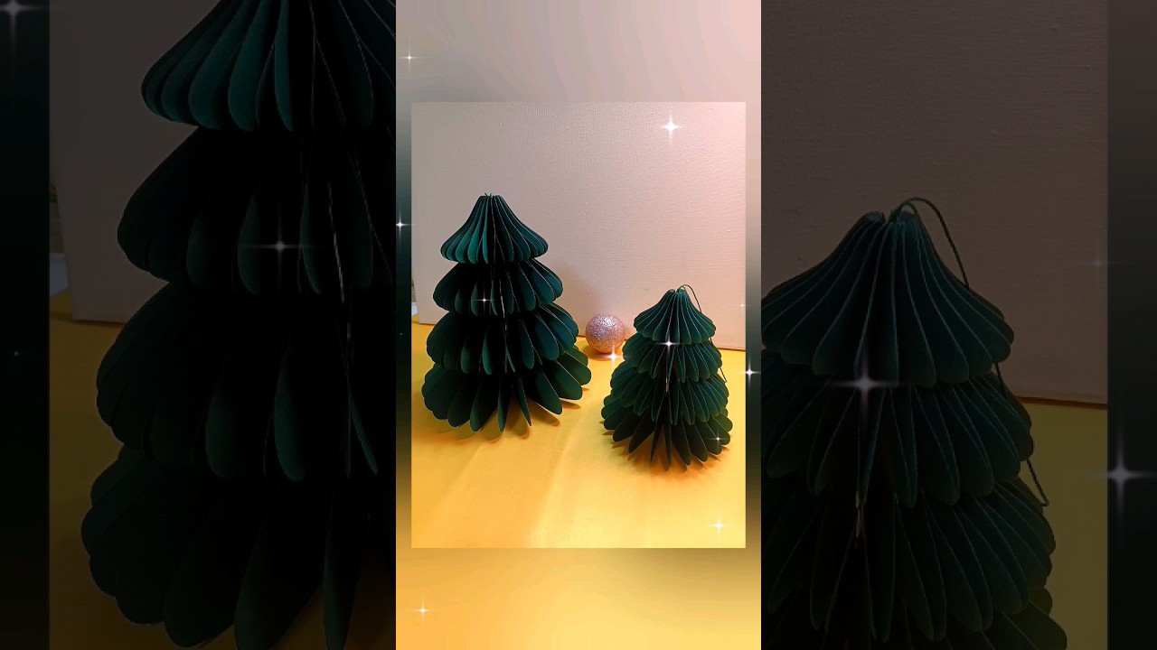 Weihnachtsbäume aus Papier basteln #basteln #bastelnmitpapier #weihnachten