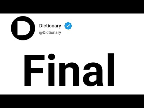 Final Meaning In English