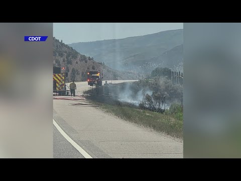 I-70 partially closed due to fire