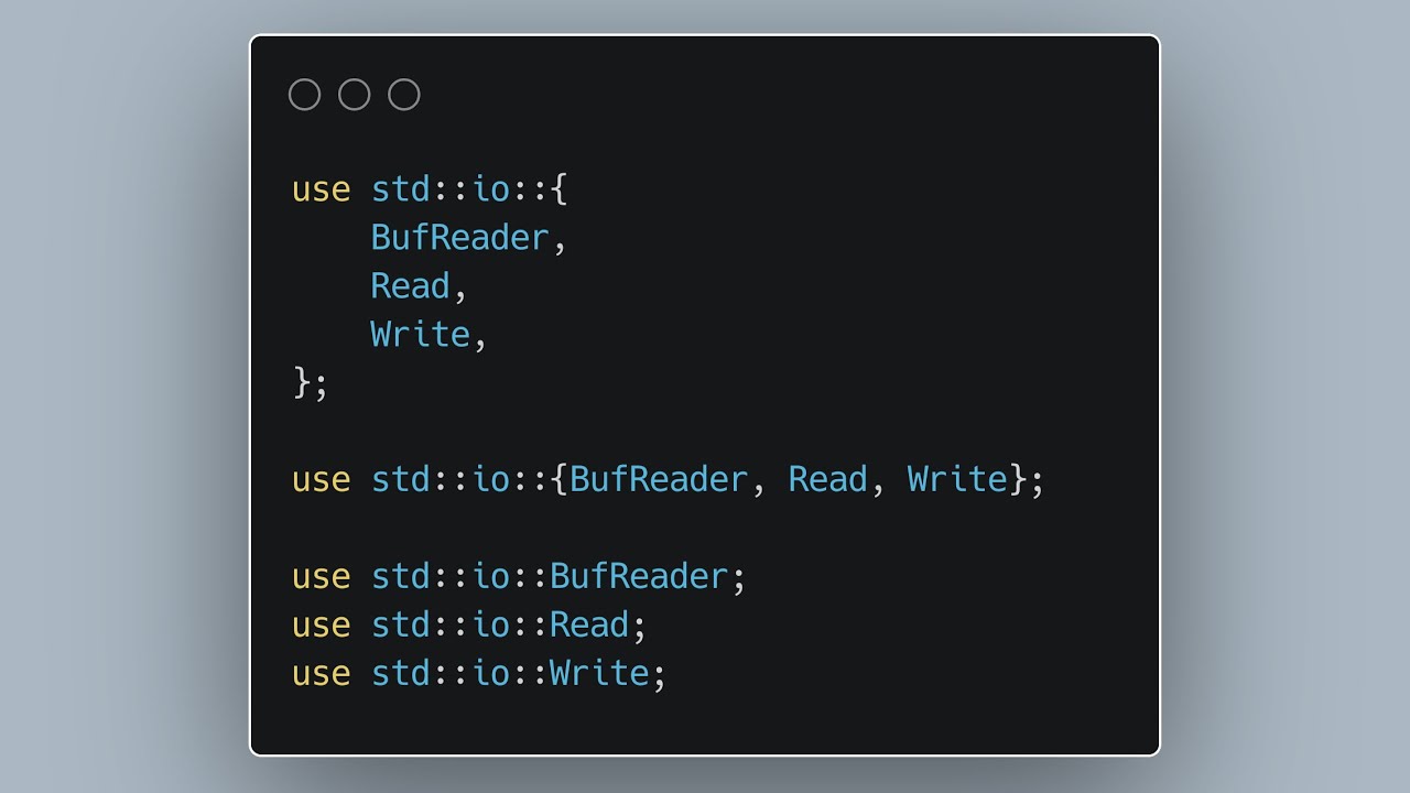 Splitjoin.vim: Rust imports