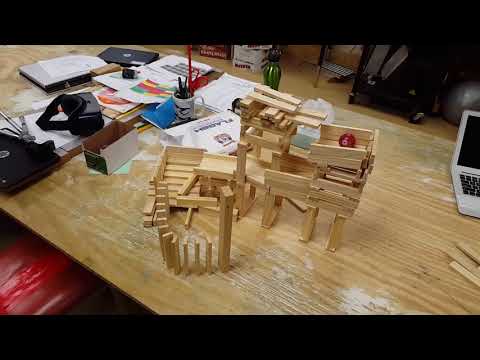 Failed keva plank contraption ball run