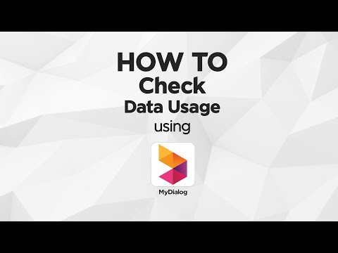 Check your Data usage anytime, anywhere via the MyDialog App