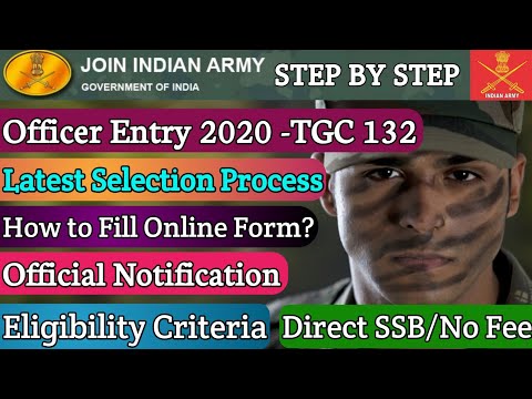 How to Fill TGC 132 Online Form 2021 | Indian Army Technical Graduate Course | Selection Procedure