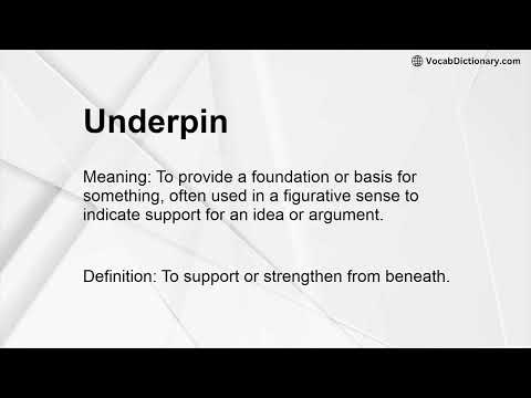 Underpin Meaning