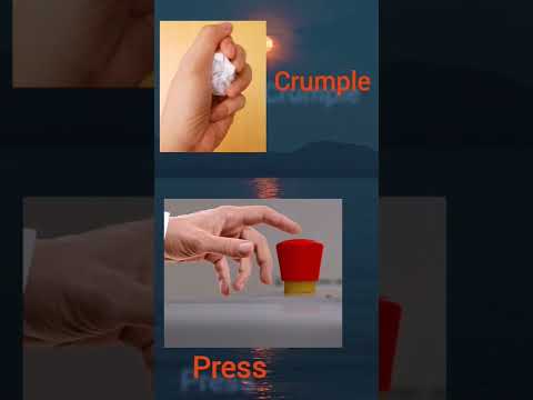 verbs:squezze press crush crumple squash wring