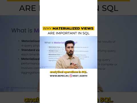 Why Materialized Views in SQL?? #dataanalysis #datascience #sql