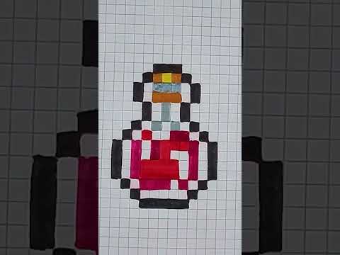 How to Draw Healing Potion (Minecraft) #shorts #pixelart