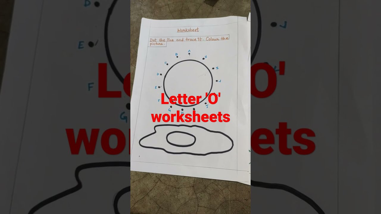 Letter 'O' worksheets// Vowel related worksheet// preschool learning👨‍💻👨‍💻 # Youtubeshorts